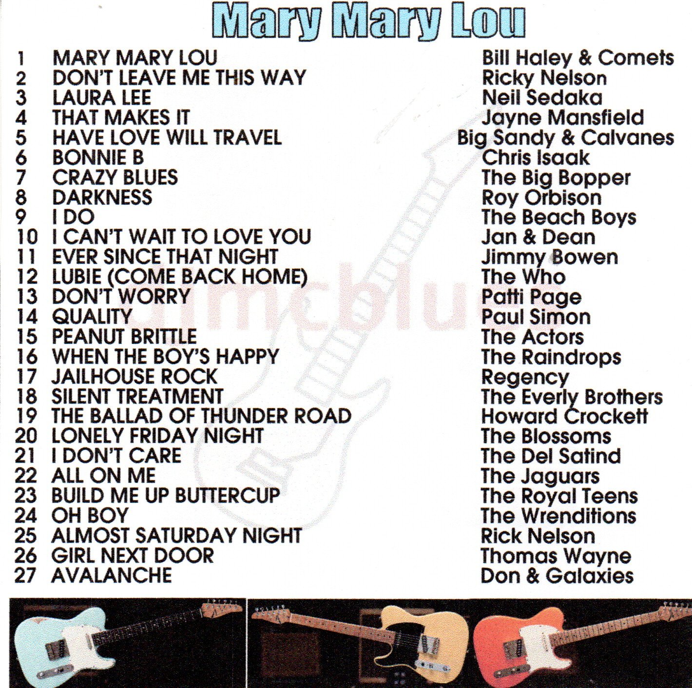 MARY MARY LOU – DJMCBLUES2 MUSIC